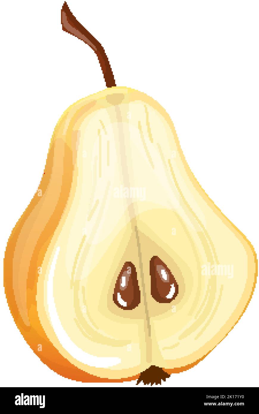 pear cut cartoon vector illustration Stock Vector Image & Art - Alamy