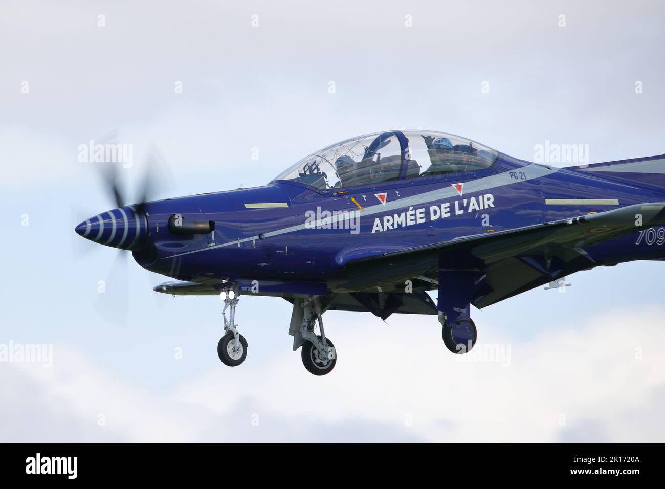 French Air Force Pilatus PC-21 arriving at the Royal International Air ...