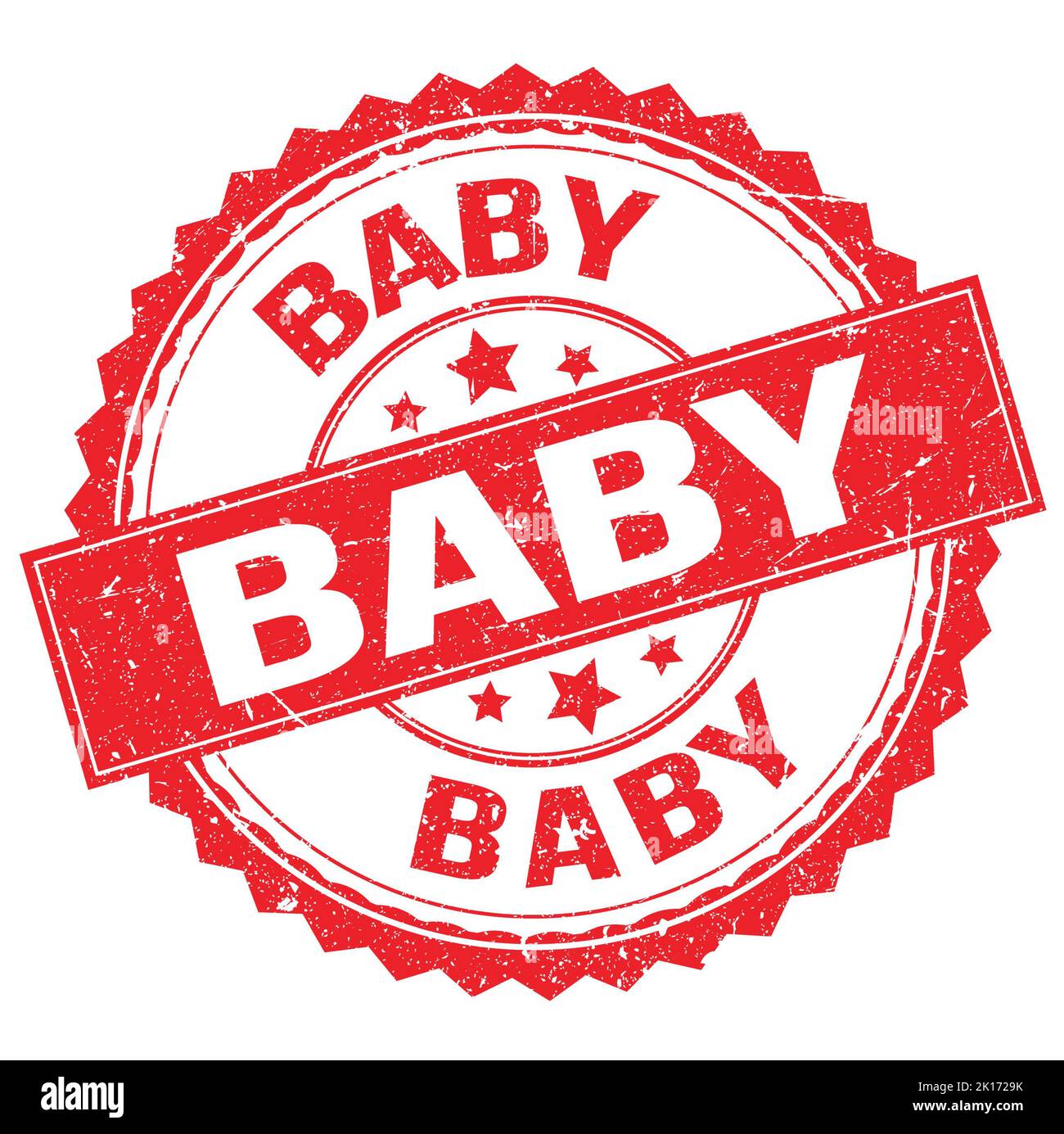 BABY text written on red round stamp sign Stock Photo - Alamy