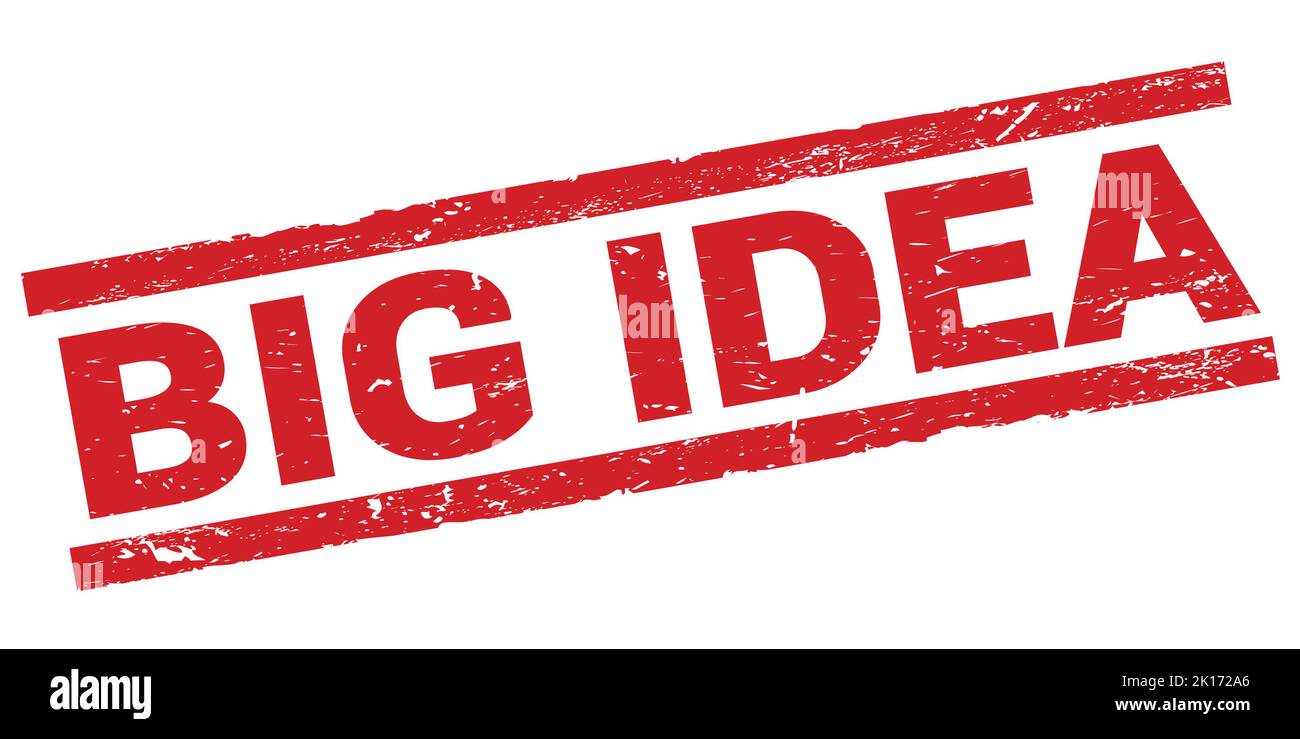 BIG IDEA text written on red rectangle stamp sign Stock Photo - Alamy
