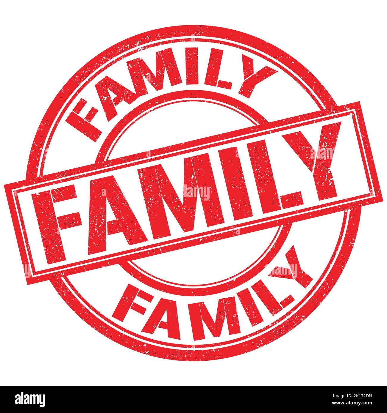 FAMILY text written on red round stamp sign Stock Photo - Alamy