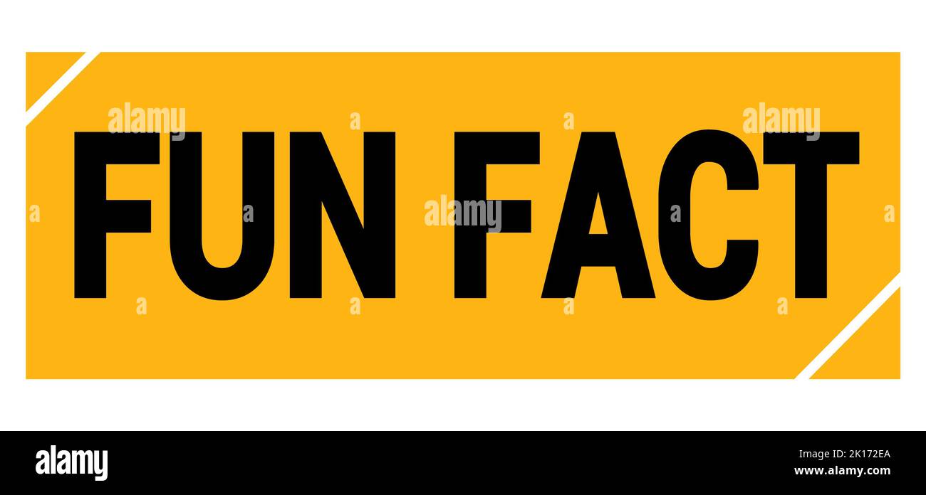 FUN FACT text written on yellow-black grungy stamp sign Stock Photo - Alamy