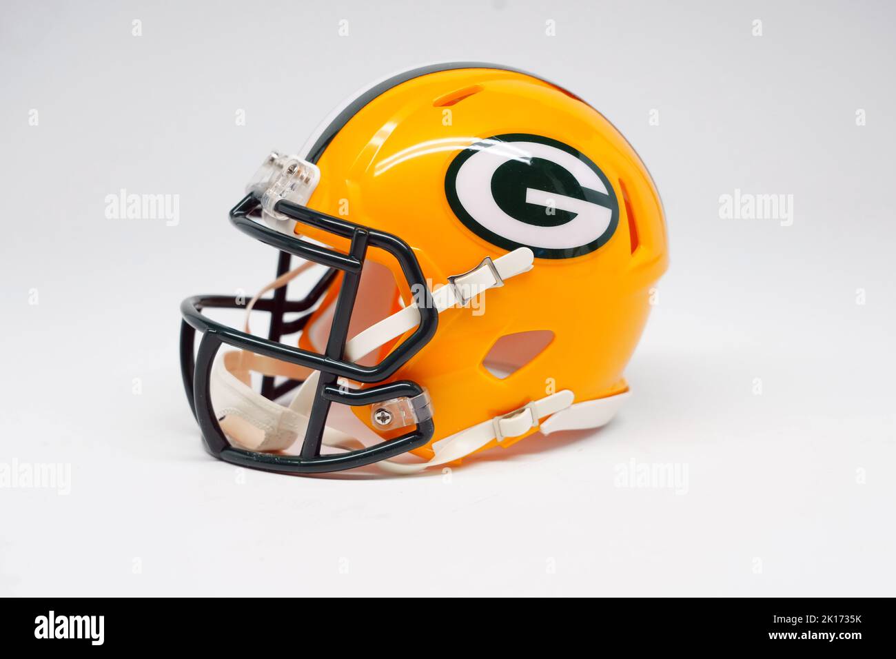 A Green Bay Packers helmet, Tuesday, March 22, 2022 Stock Photo - Alamy