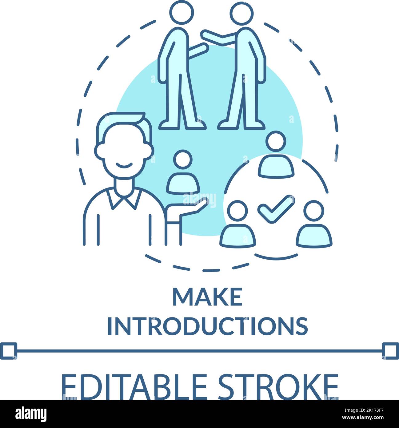 Make introductions turquoise concept icon Stock Vector Image & Art - Alamy