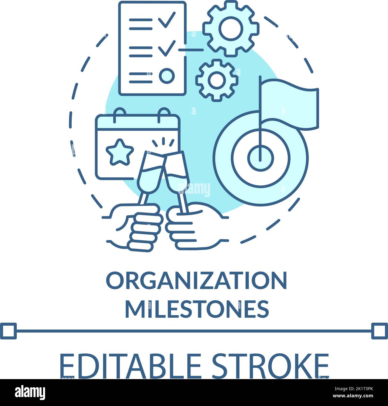 Organization milestones turquoise concept icon Stock Vector Image & Art ... Organization milestones turquoise concept icon Stock Vector Image & Art ...