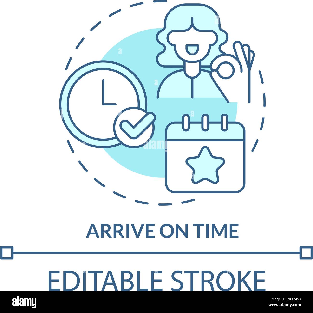 On time attendance Stock Vector Images - Alamy