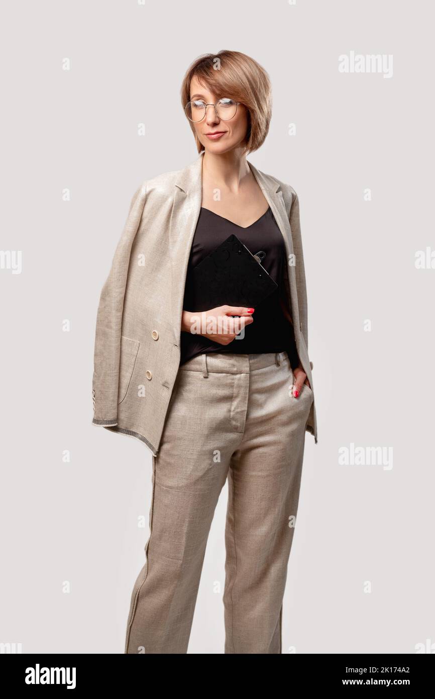 Successful business woman. Leadership independence. professional career ...