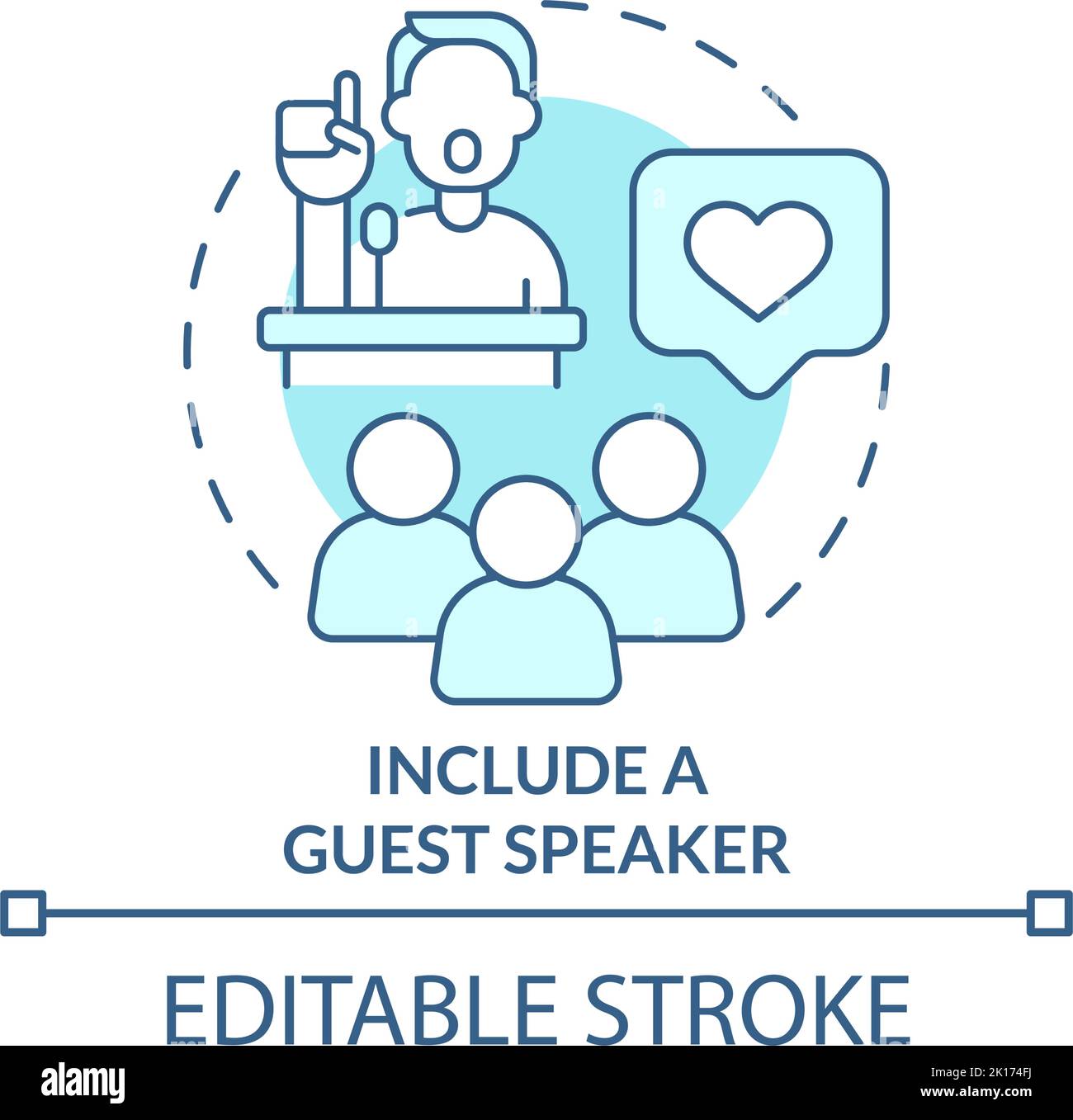 Include guest speaker turquoise concept icon Stock Vector Image & Art ...