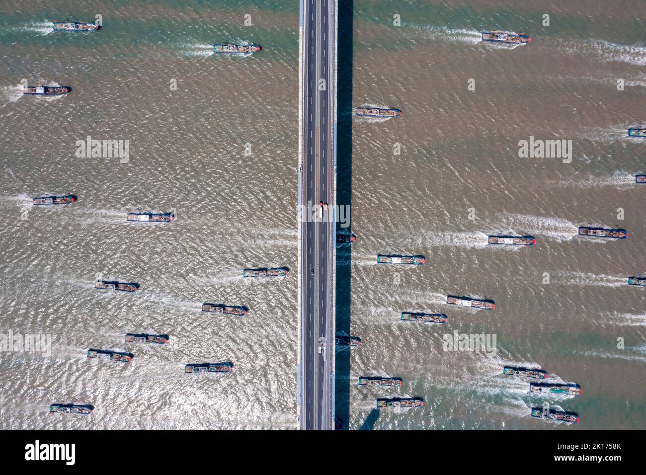 NINGBO, CHINA - SEPTEMBER 16, 2022 - An aerial photo shows nearly 1,000 ...