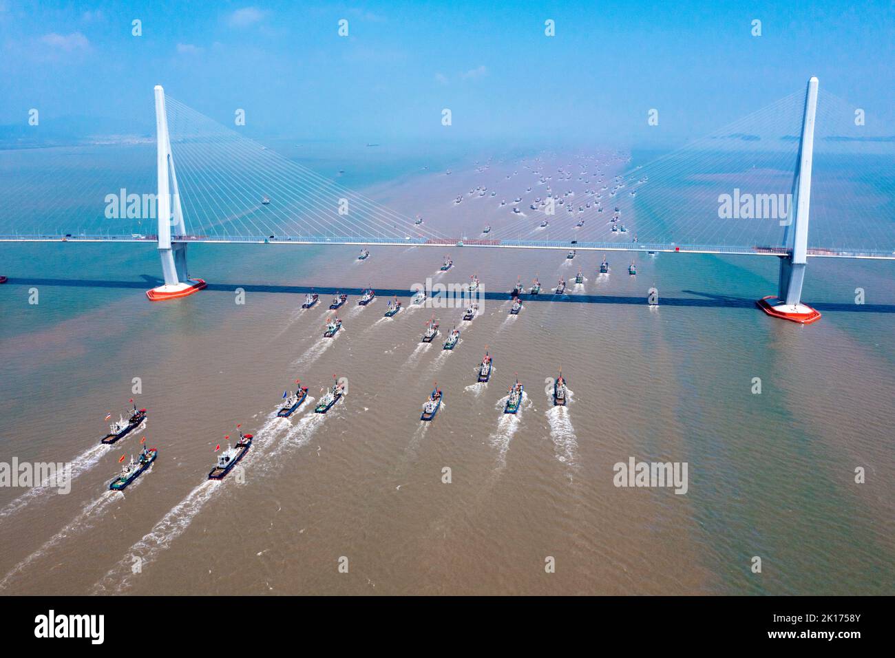 NINGBO, CHINA - SEPTEMBER 16, 2022 - An aerial photo shows nearly 1,000 ...
