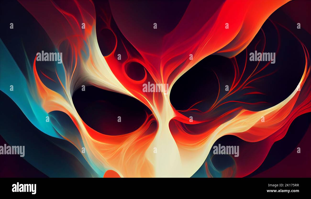 Halloween horror digital art abstract thief of red fire background ...