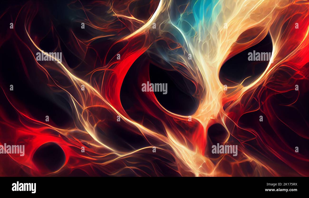 Halloween horror digital art abstract thief of red fire background ...