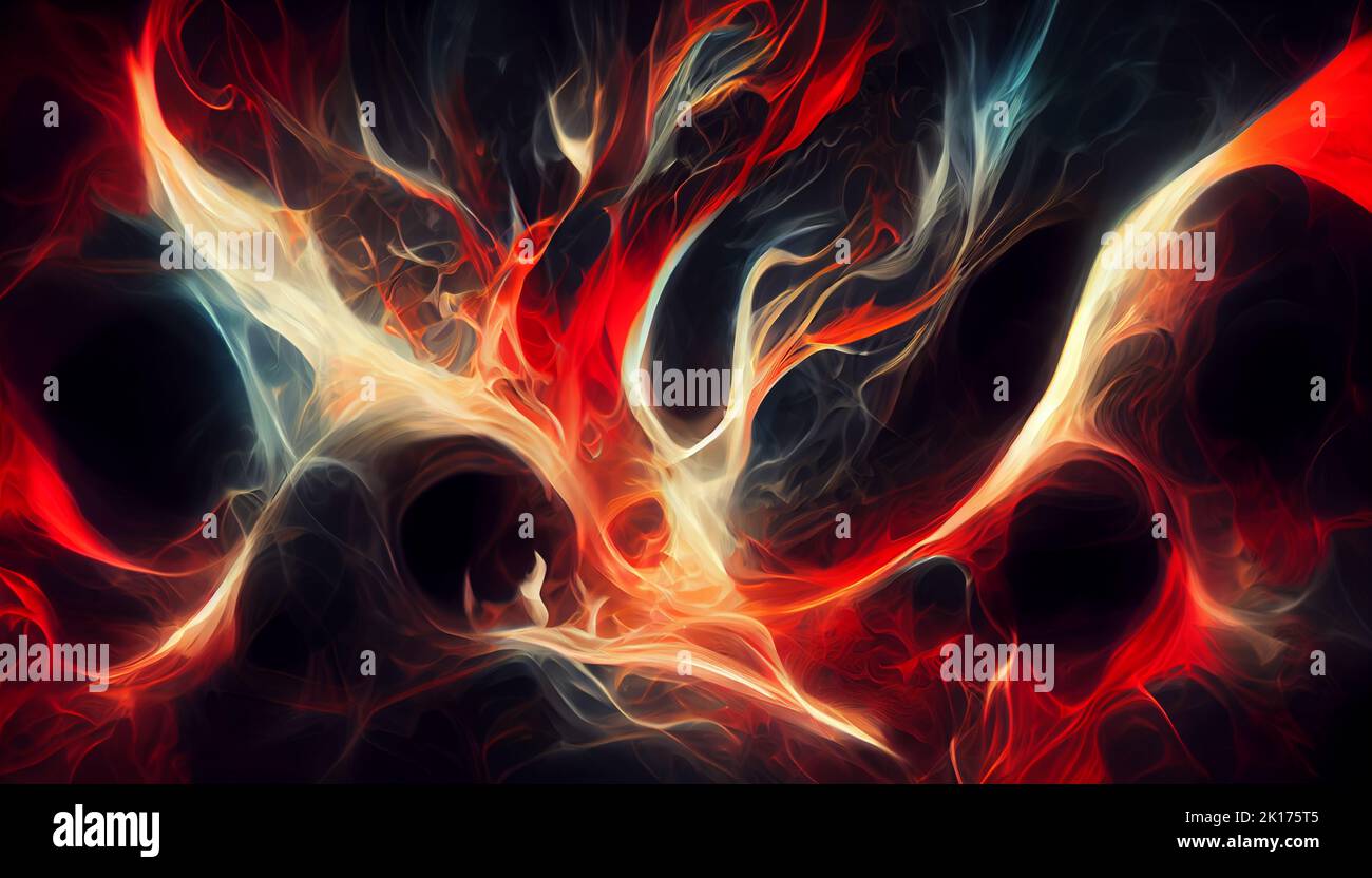 Halloween horror digital art abstract thief of red fire background ...