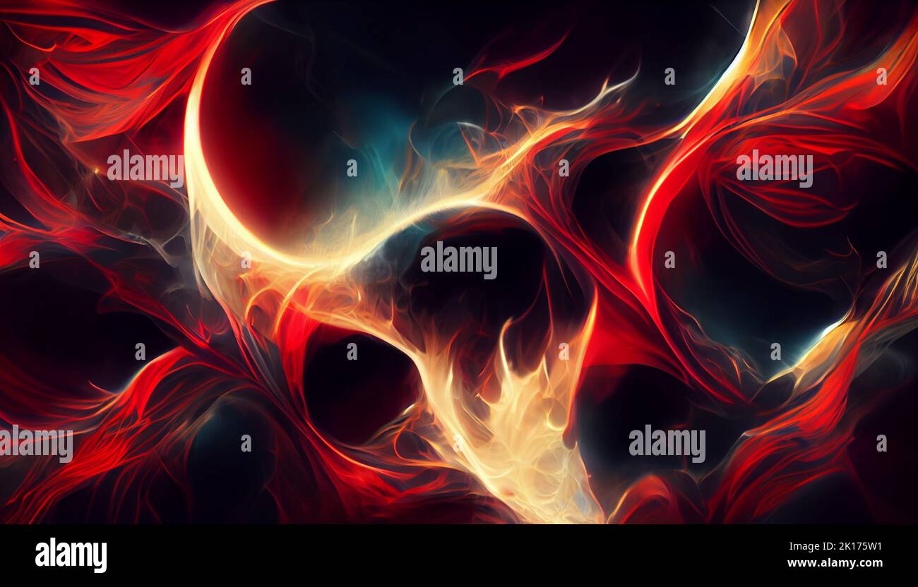 Halloween horror digital art abstract thief of red fire background ...