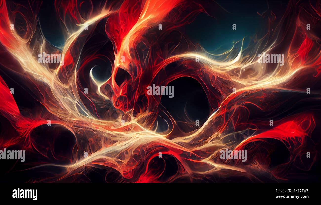Halloween horror digital art abstract thief of red fire background ...