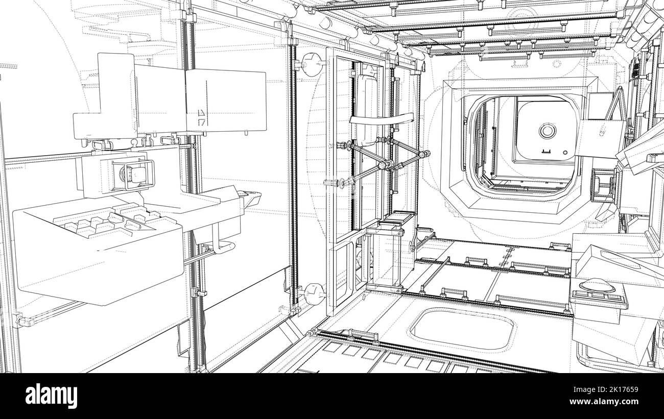 Interior of the space station. Vector Stock Vector Image & Art - Alamy