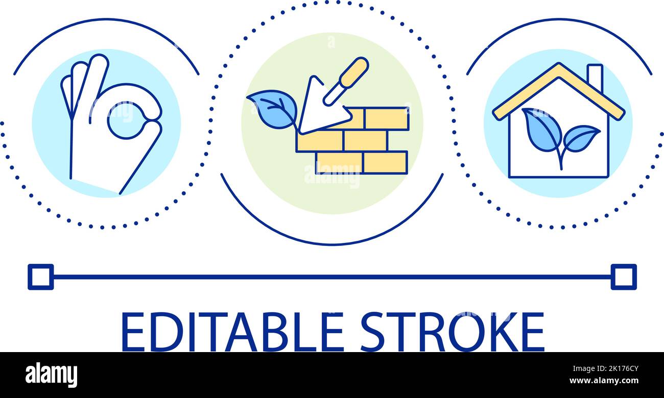 Eco friendly construction loop concept icon Stock Vector Image & Art ...