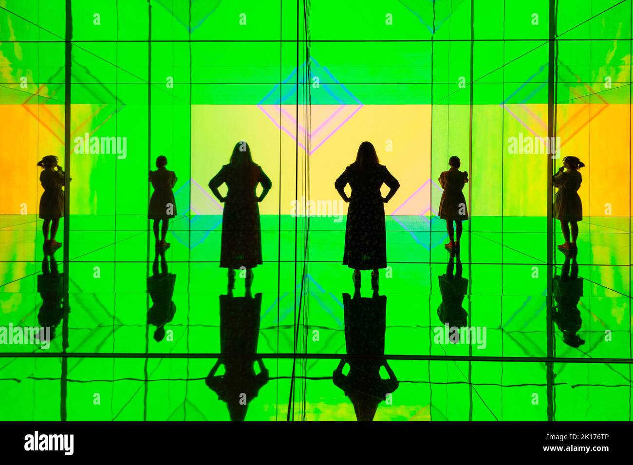 London, UK. 16 September 2022. People experience INTO SIGHT, a large ...