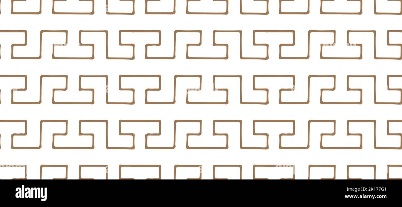 Seamless Greek Key hand drawn ornament luxury Background Pattern ...