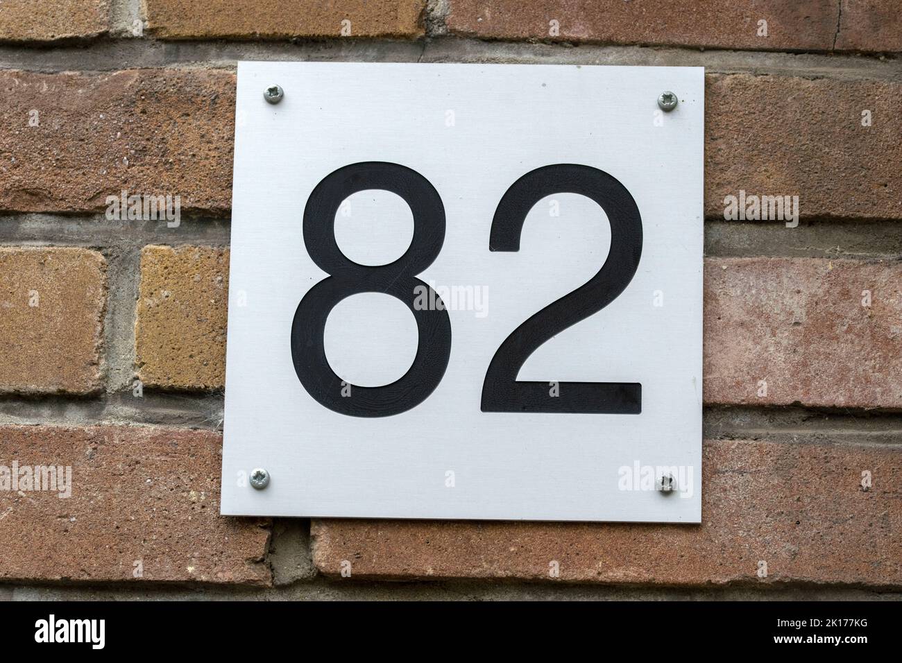 Close Up House Number 82 At Amsterdam The Netherlands 15-9-2022 Stock ...