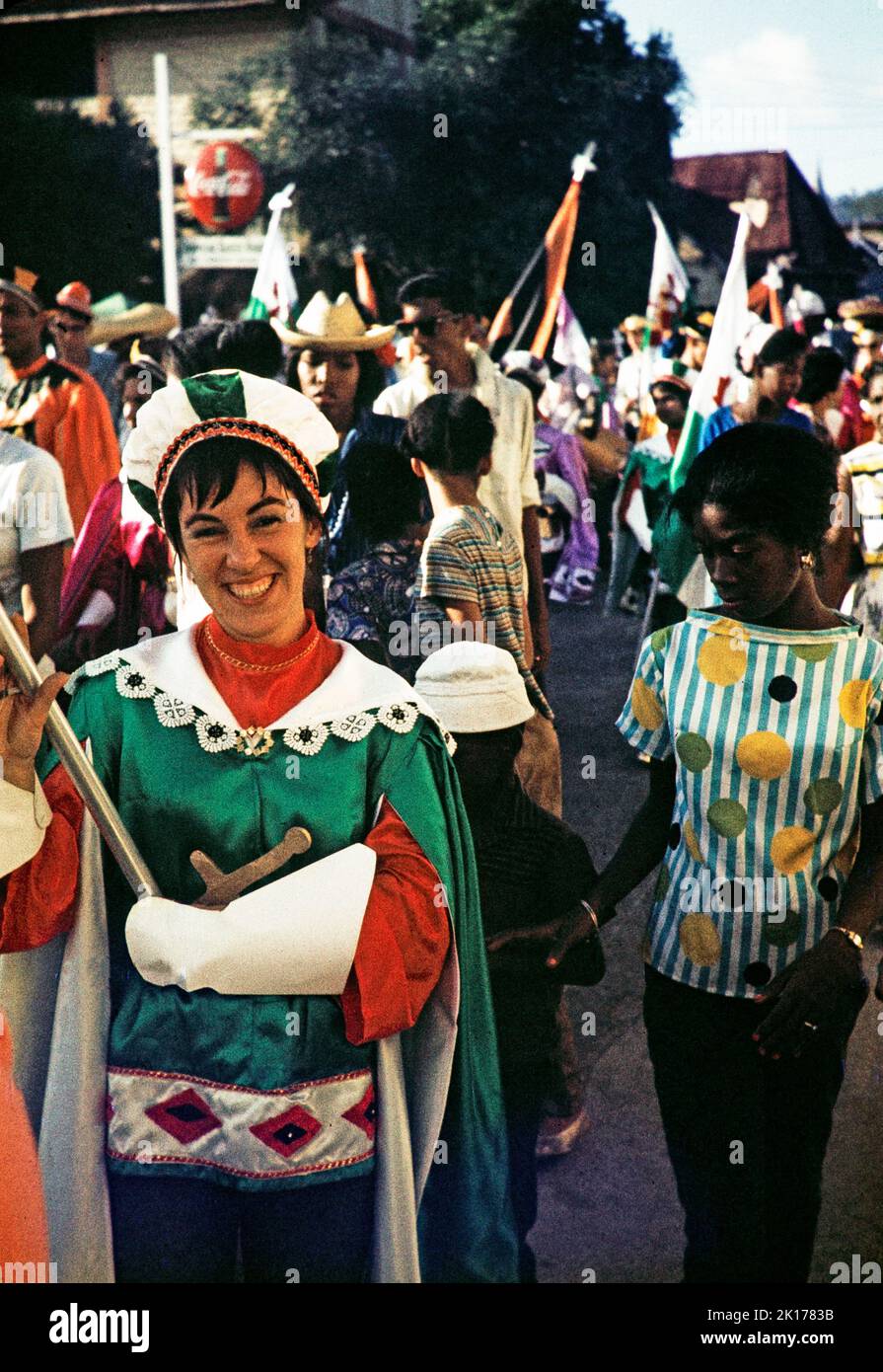 Carnival procession celebrations colourful costumes, Port of Spain ...