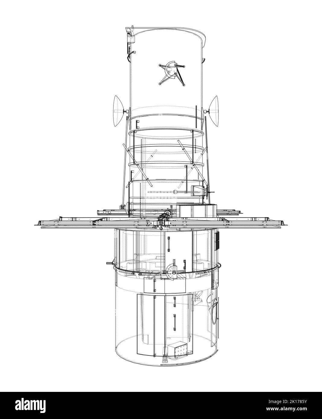 Hubble space telescope. Sattellite Stock Vector Image & Art - Alamy