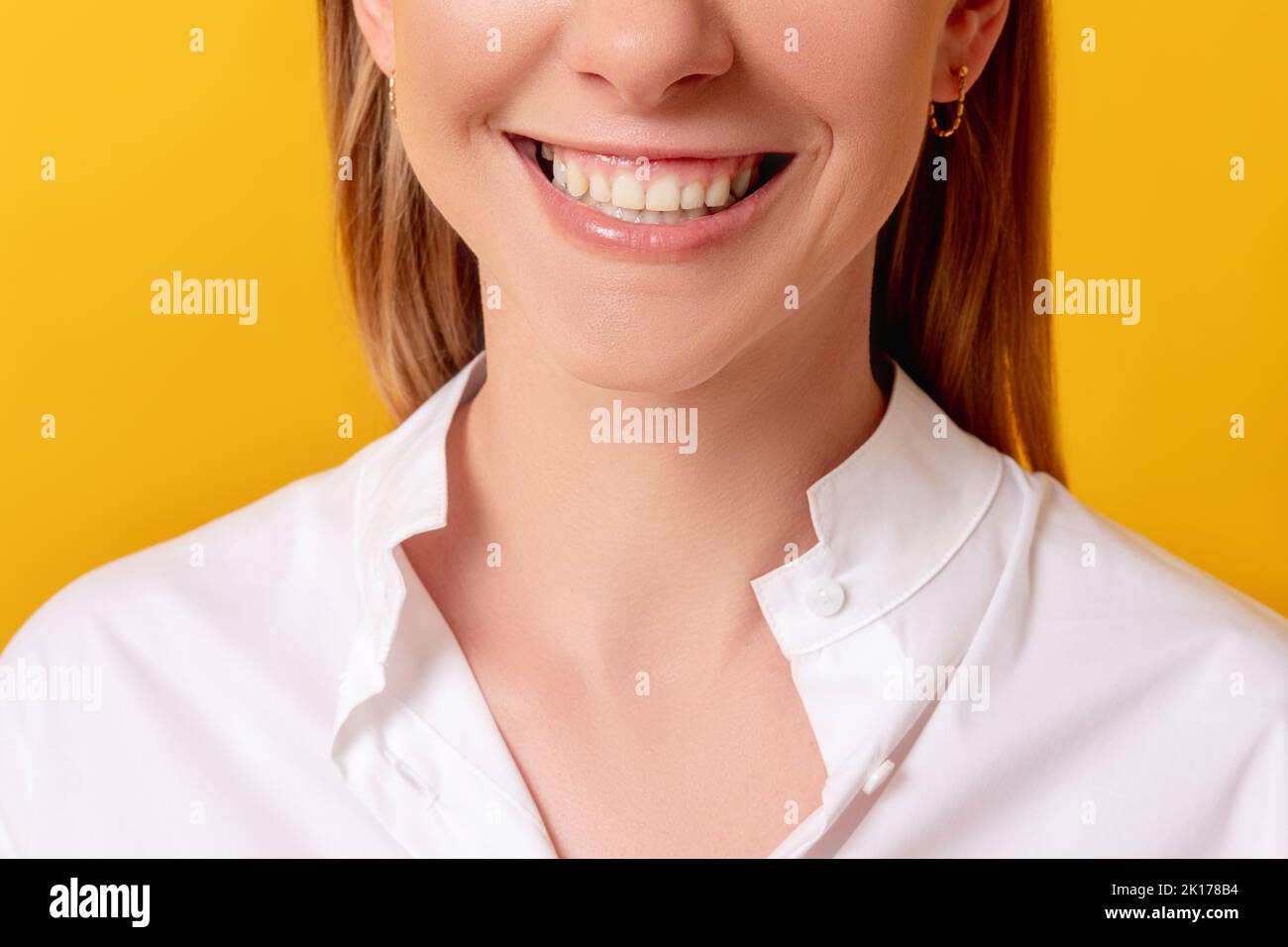 Toothy smile. Dental health. Positive attitude. Fun lifestyle. Cropped ...