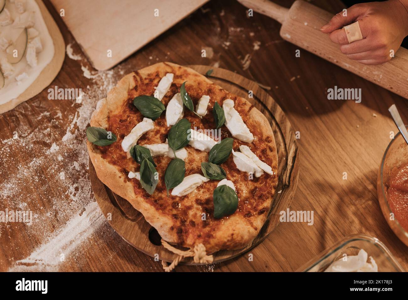 Top angle pizza on hi-res stock photography and images - Alamy