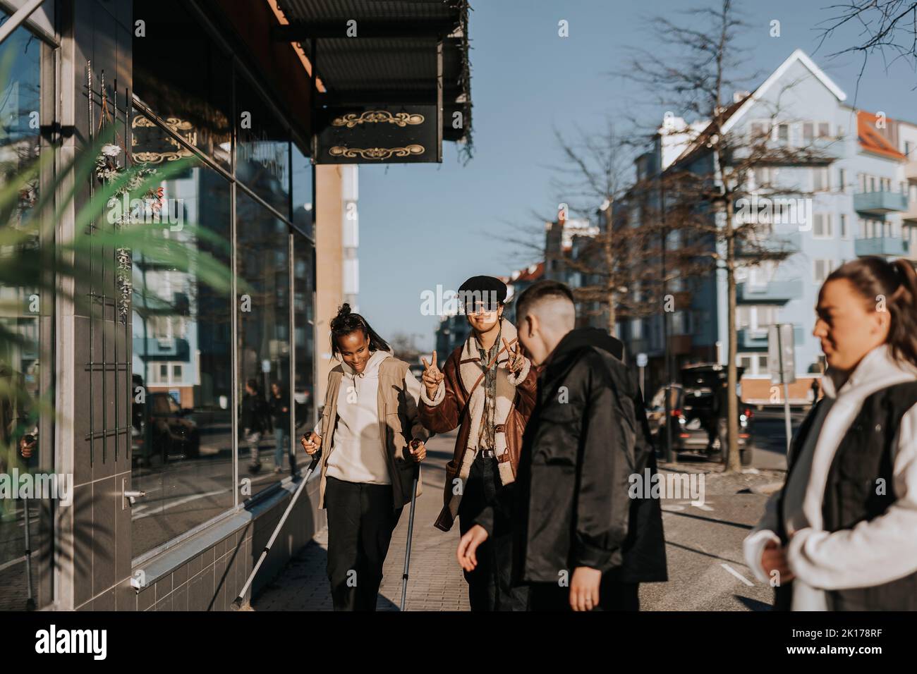 Standing multi ethnic group young teens hi-res stock photography and ...