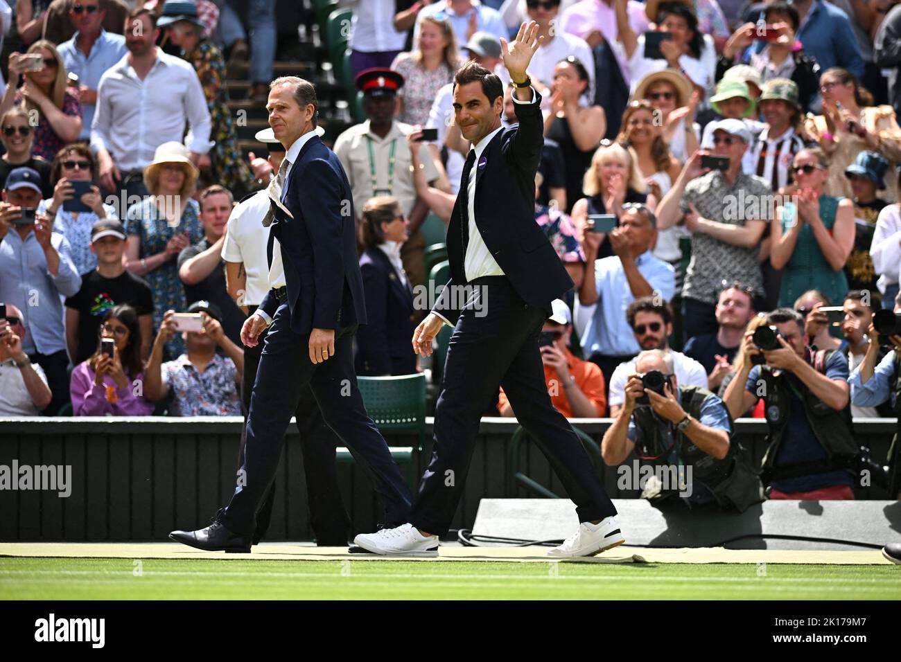 File photo - Roger Federer (SUI) was at The centenary ceremony who took ...