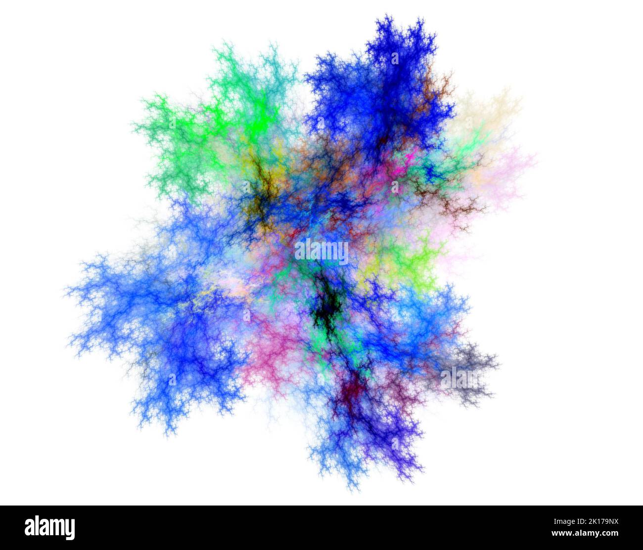 Abstract element in the form of multi-colored lightning, electricity ...