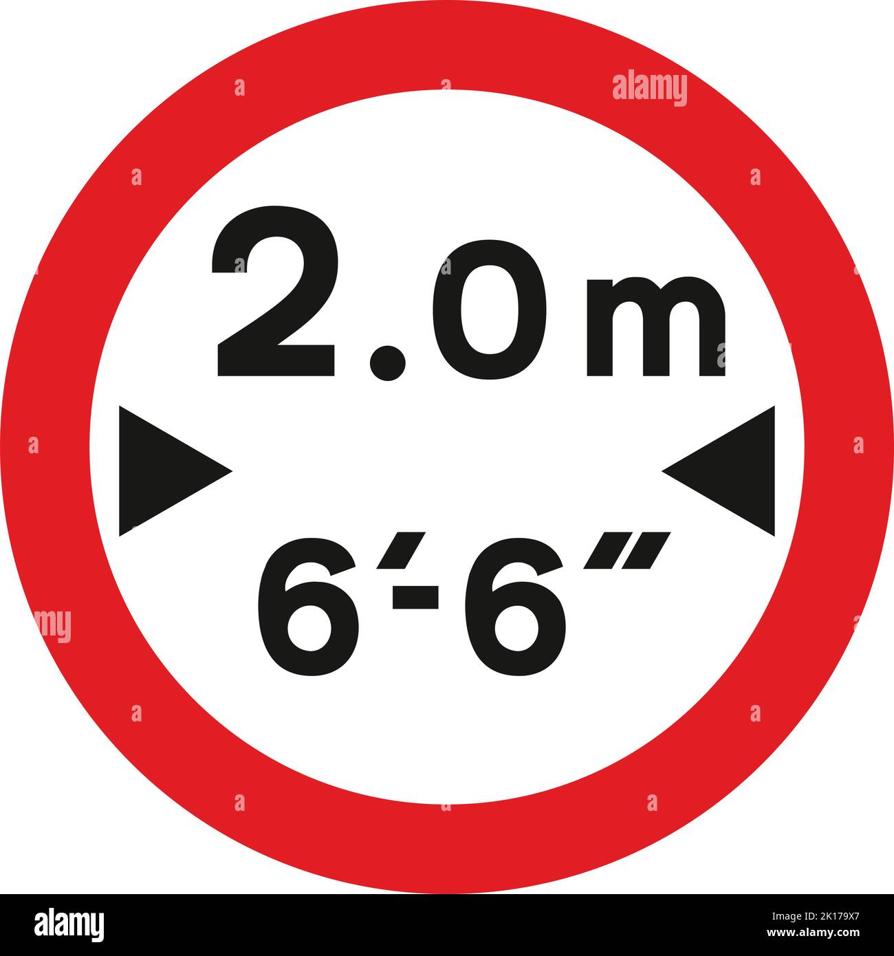No vehicles over width shown sign Stock Vector Images - Alamy