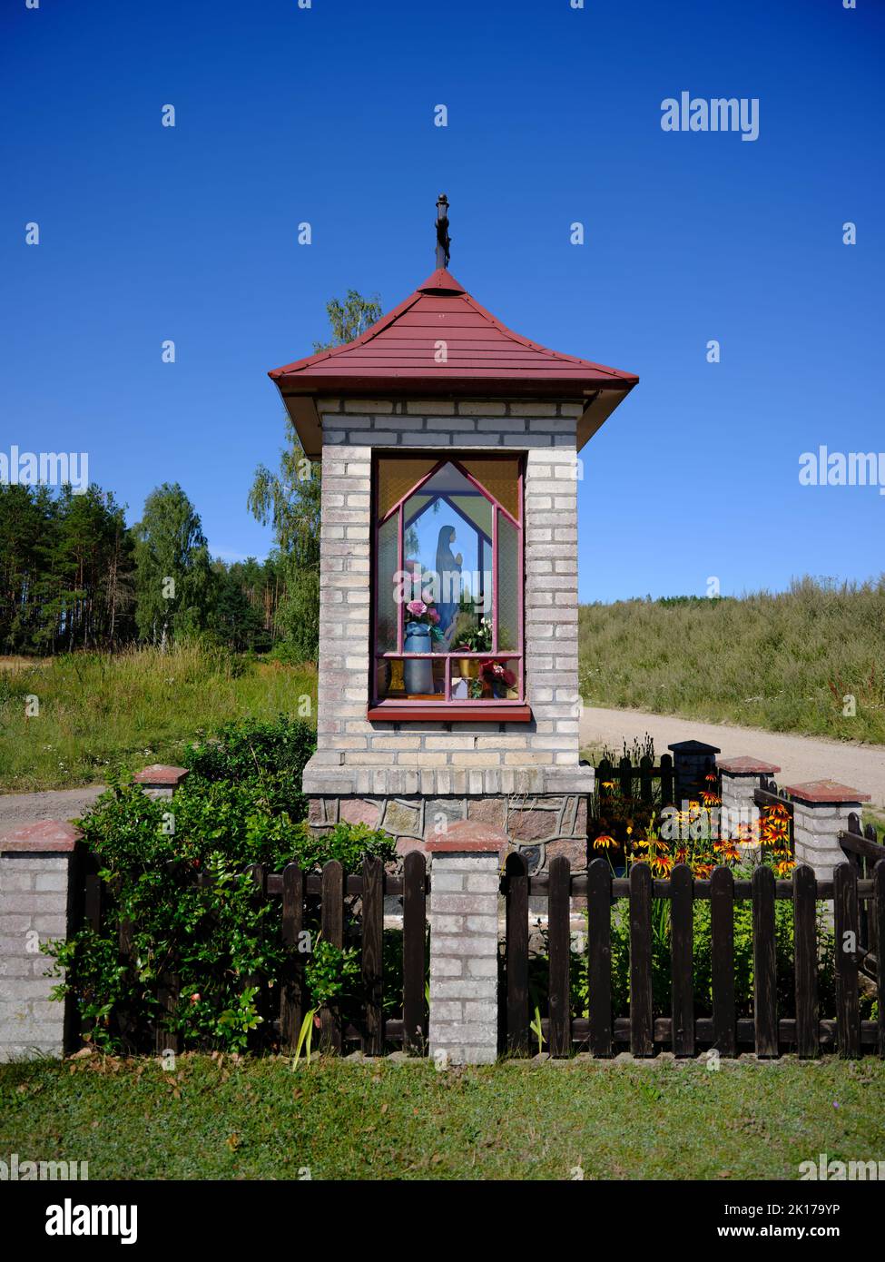 Roadside Chapel of the Blessed Virgin Mary, Poland Stock Photo - Alamy