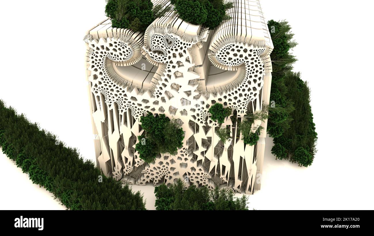 A 3D Illustration of an eagle architectural structure Stock Photo - Alamy