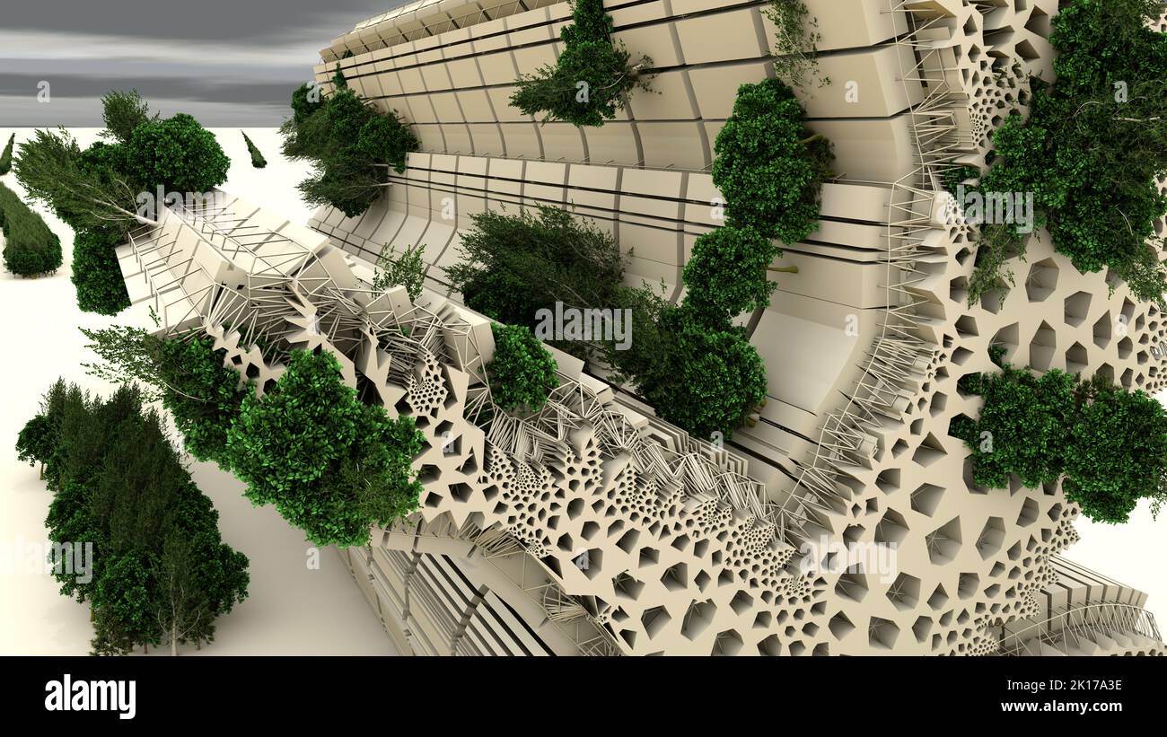 A 3D Illustration of an eagle architectural structure Stock Photo - Alamy