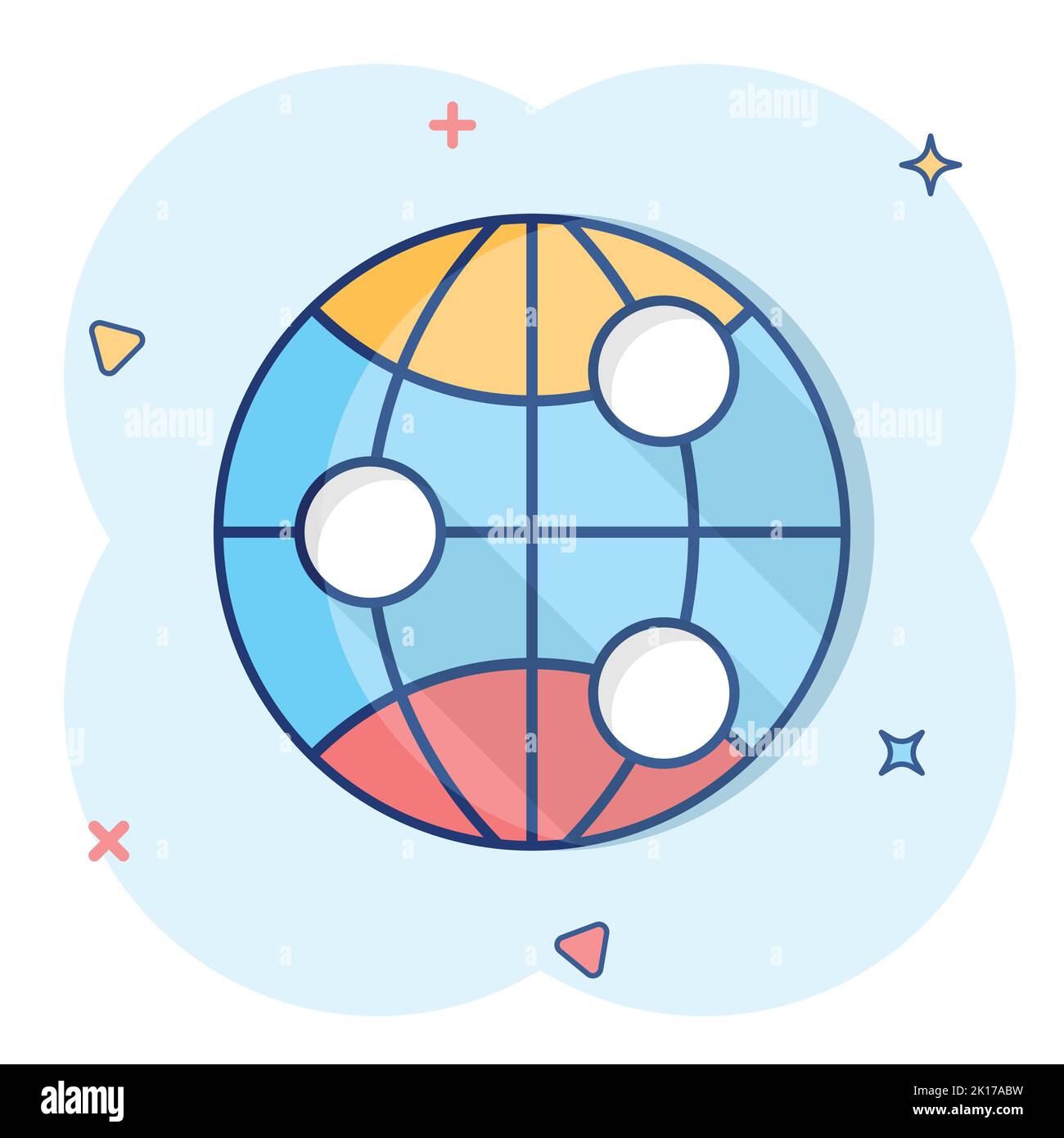 Earth planet icon in comic style. Globe geographic vector cartoon ...