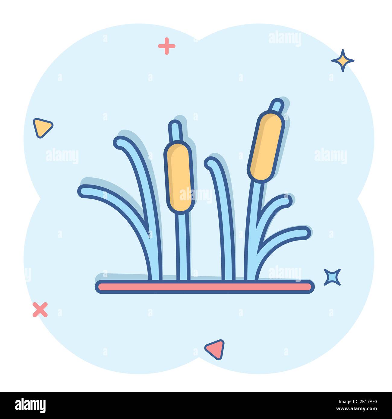 Grass reeds in water Stock Vector Images - Alamy