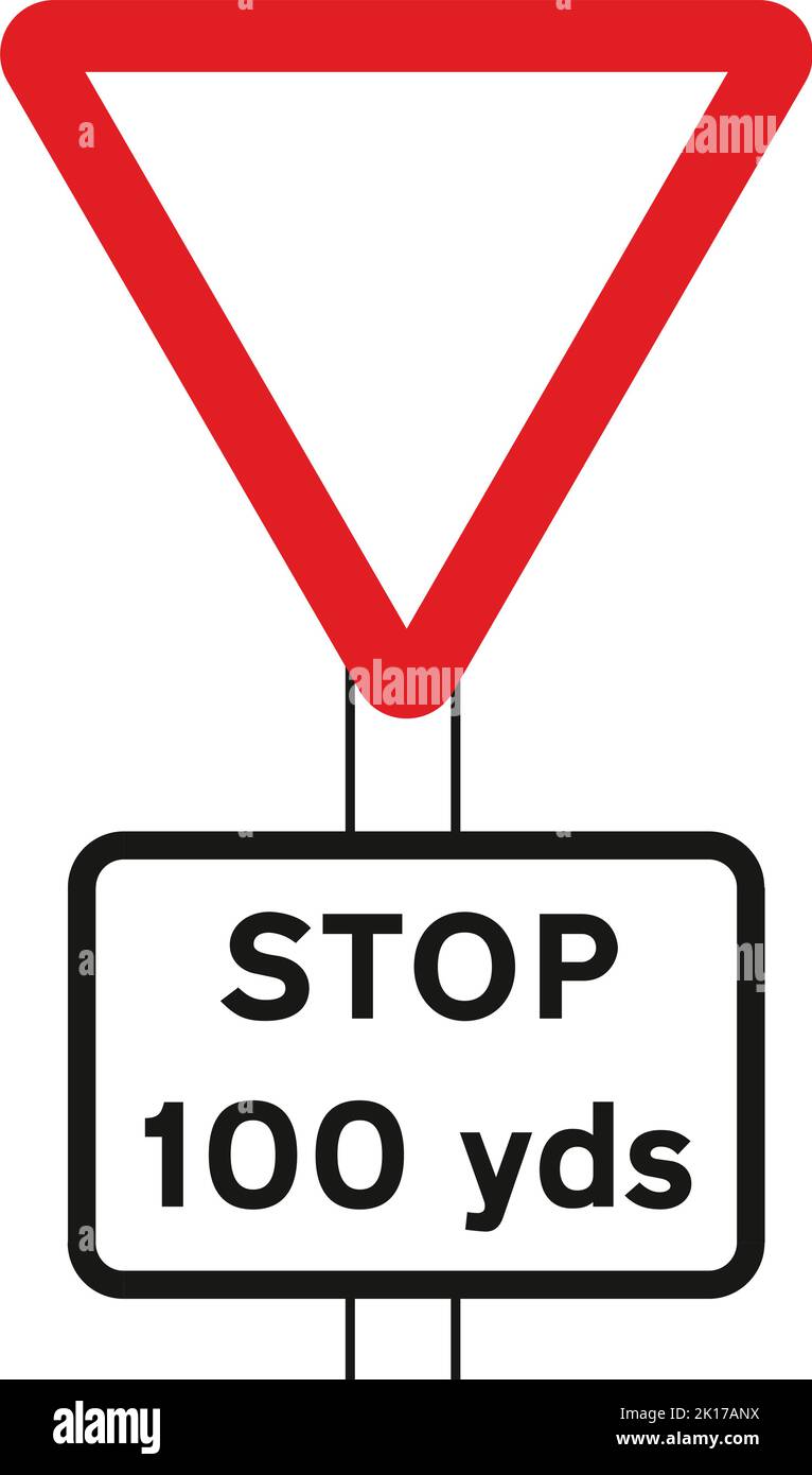 Distance to ‘STOP’ line ahead, The Highway Code Traffic Sign, Signs ...