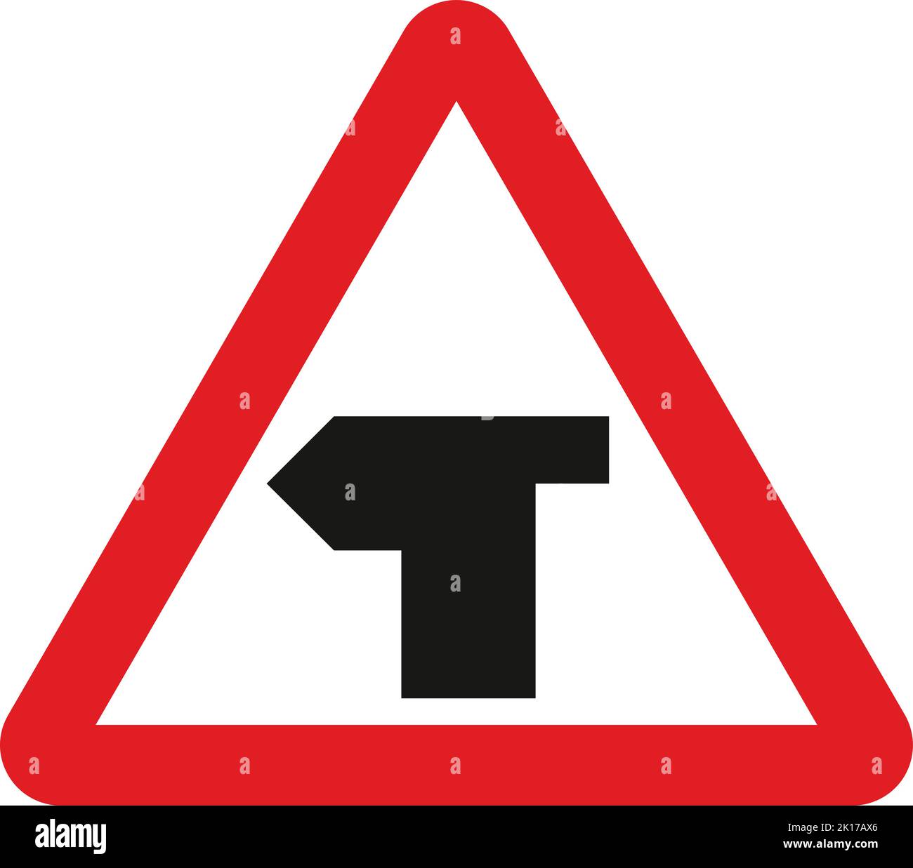 T junction sign uk Stock Vector Images - Alamy