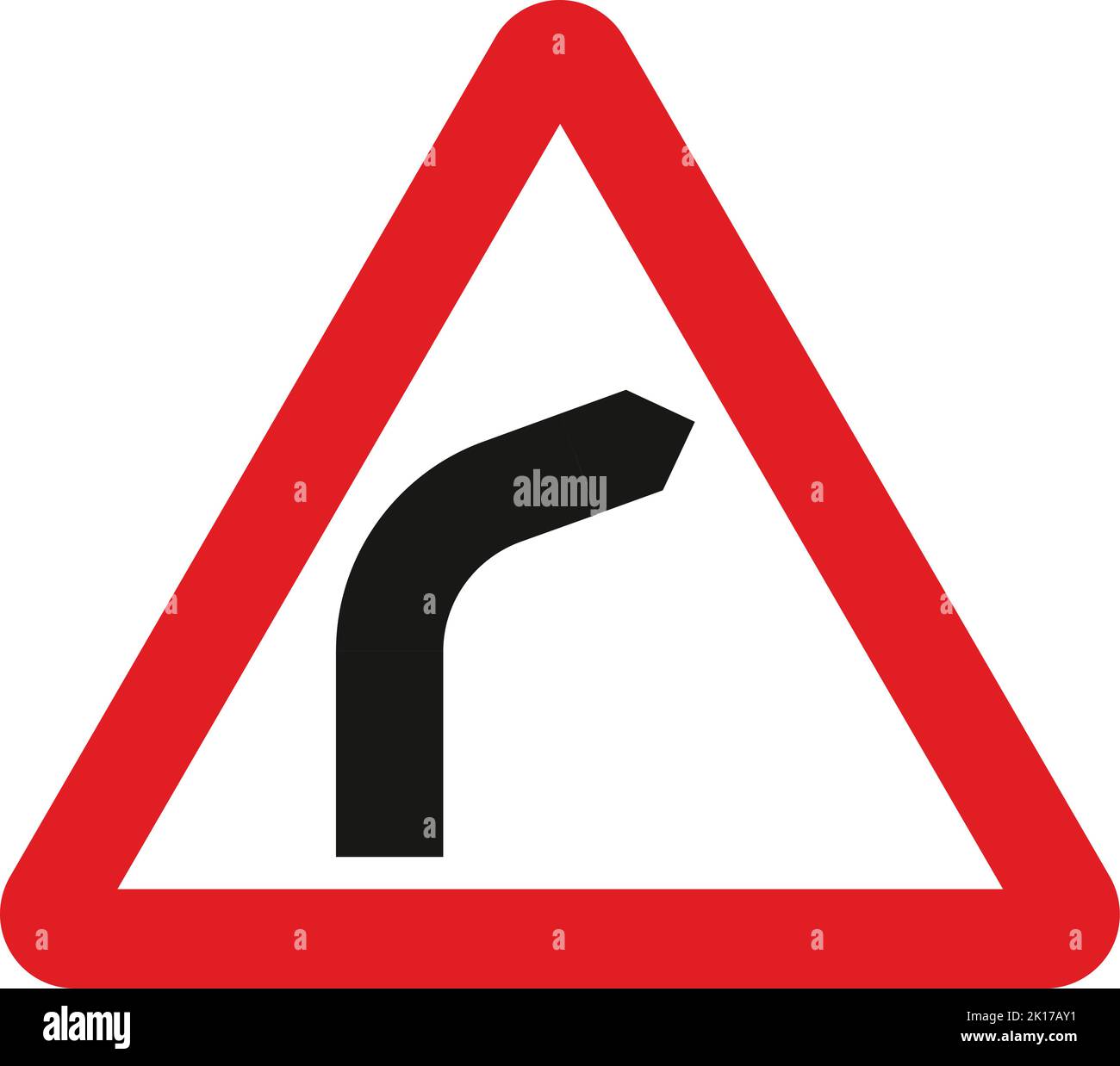 Bend to right (or left if symbol reversed), The Highway Code Traffic ...