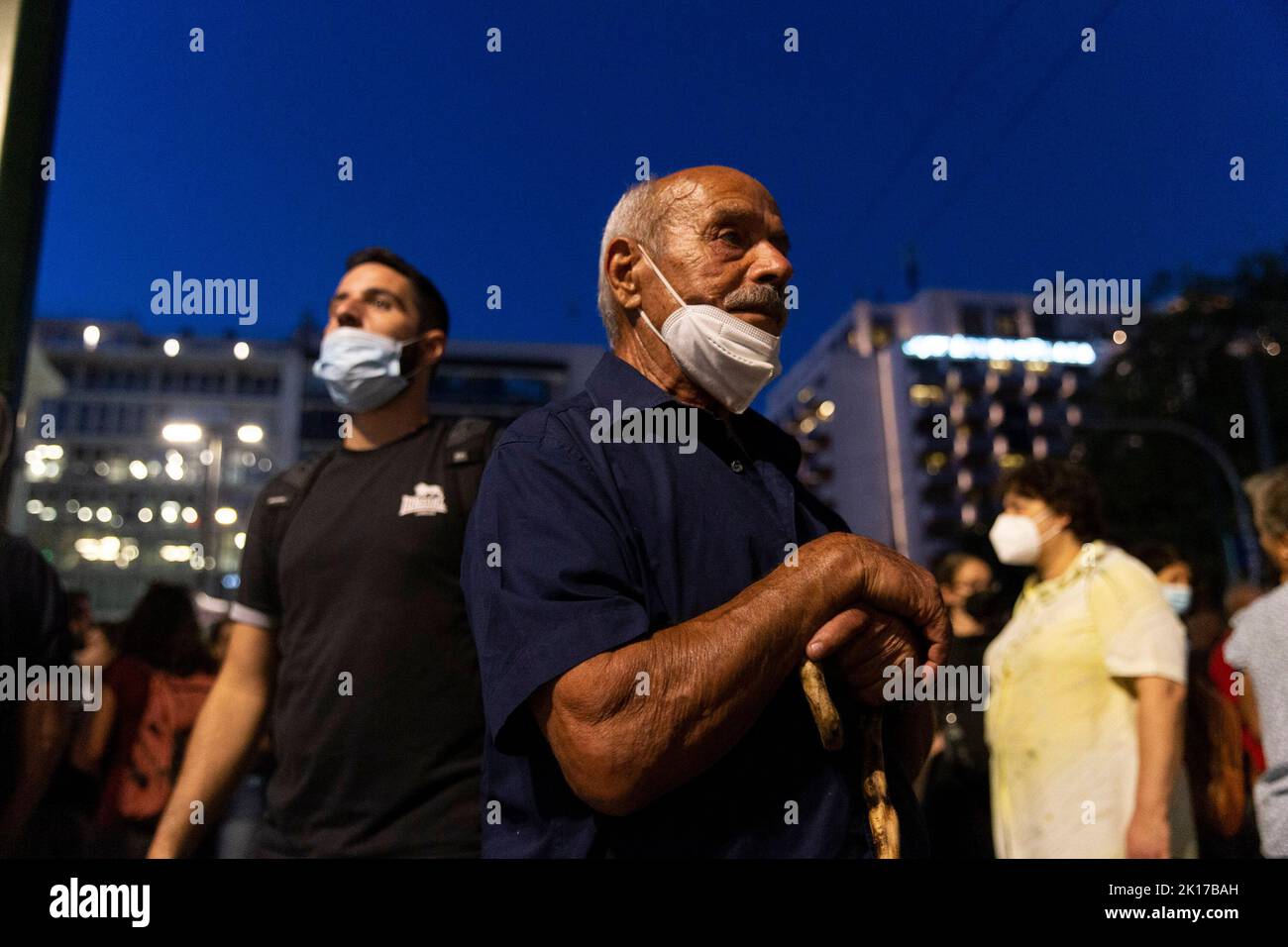 Athens, Greece. 15th Sep, 2022. People participate in a demonstration ...