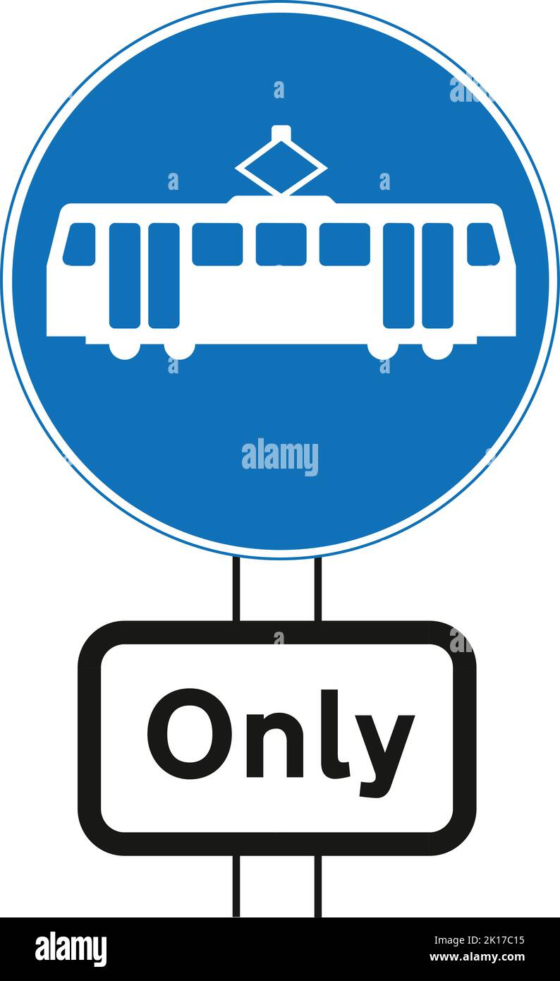 Trams only sign Stock Vector Images - Alamy