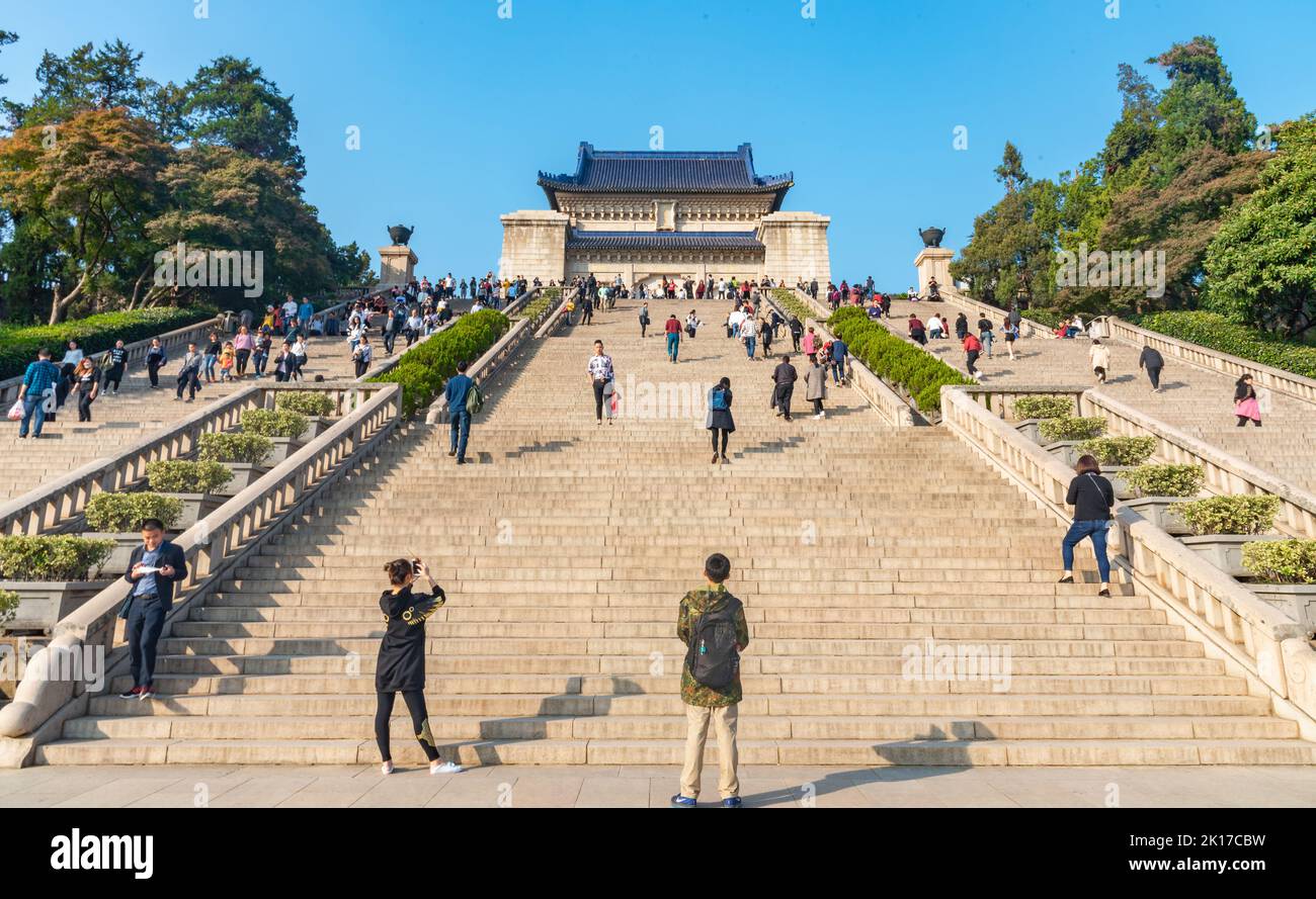 Scenery of Zhongshan Mausoleum in Nanjing, Jiangsu Province, China ...