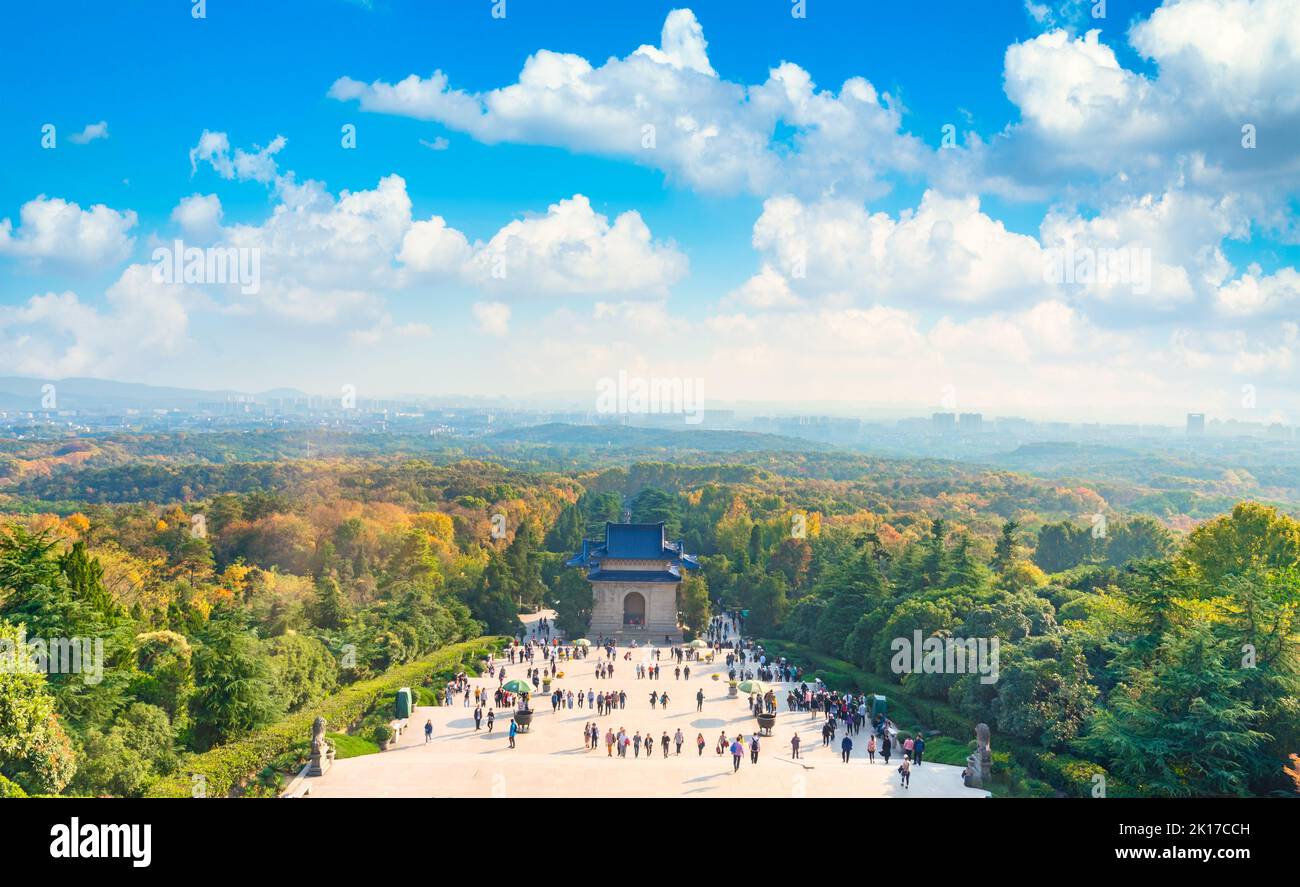 Scenery of Zhongshan Mausoleum in Nanjing, Jiangsu Province, China ...