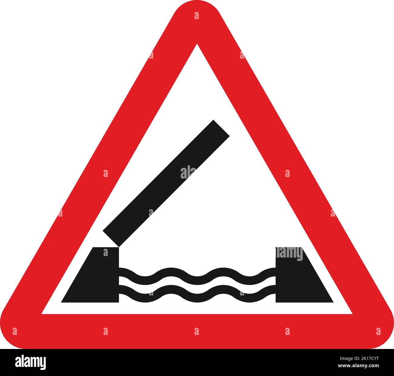 Bridge warning sign Stock Vector Images - Alamy