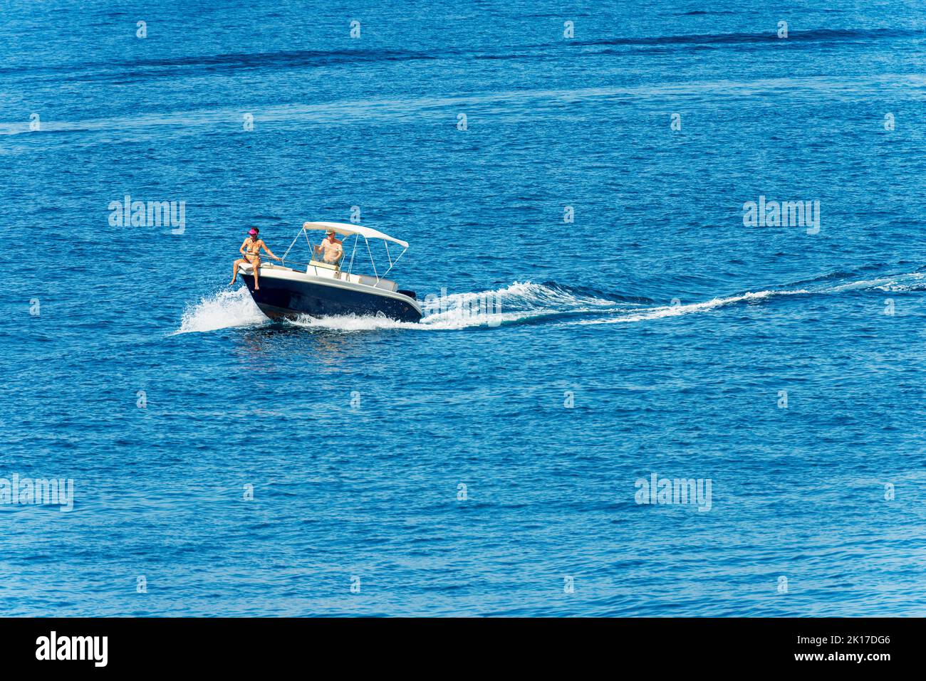 Sitting transportation sea motorboat vacations hi-res stock photography ...