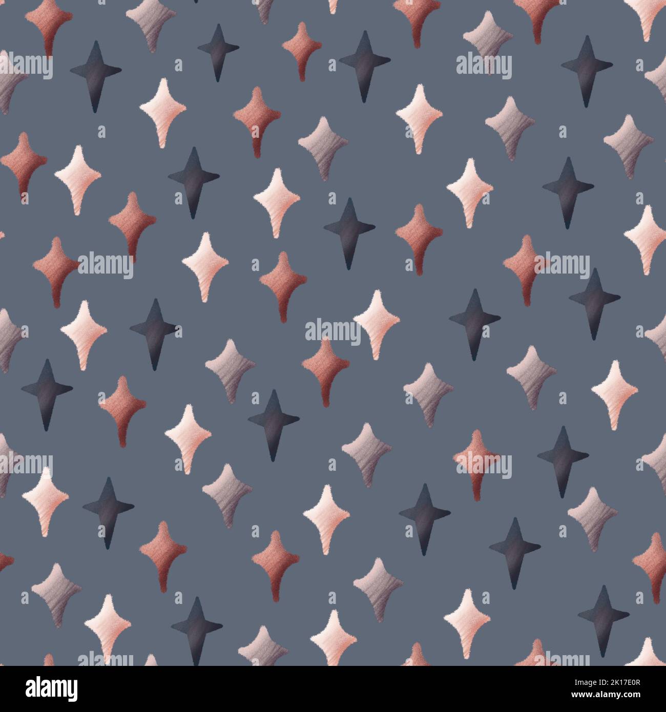 Seamless pattern with stars on a blue background. Starry sky ...