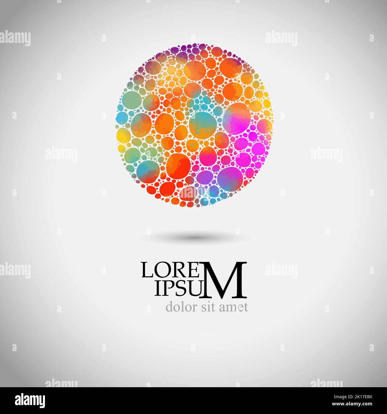 Business round abstract logo. Logo colored circles. Vector illustration ...