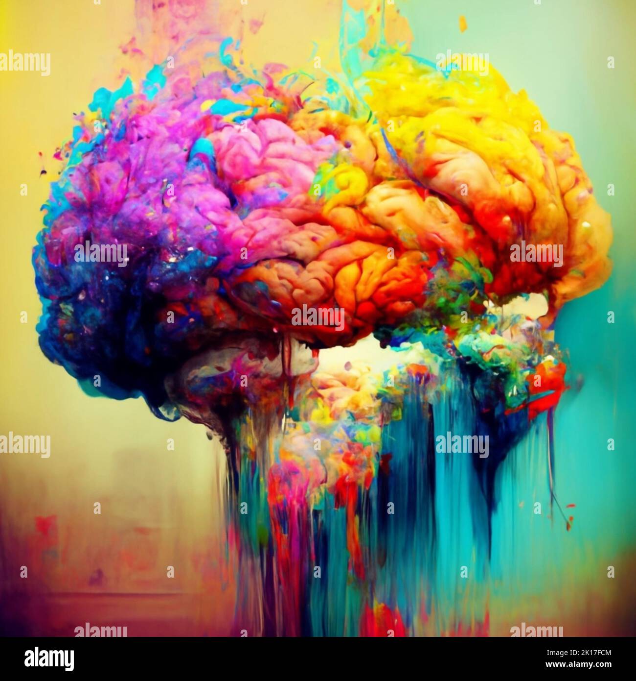 An abstract digital artwork of various colors in a splash Stock Photo ...