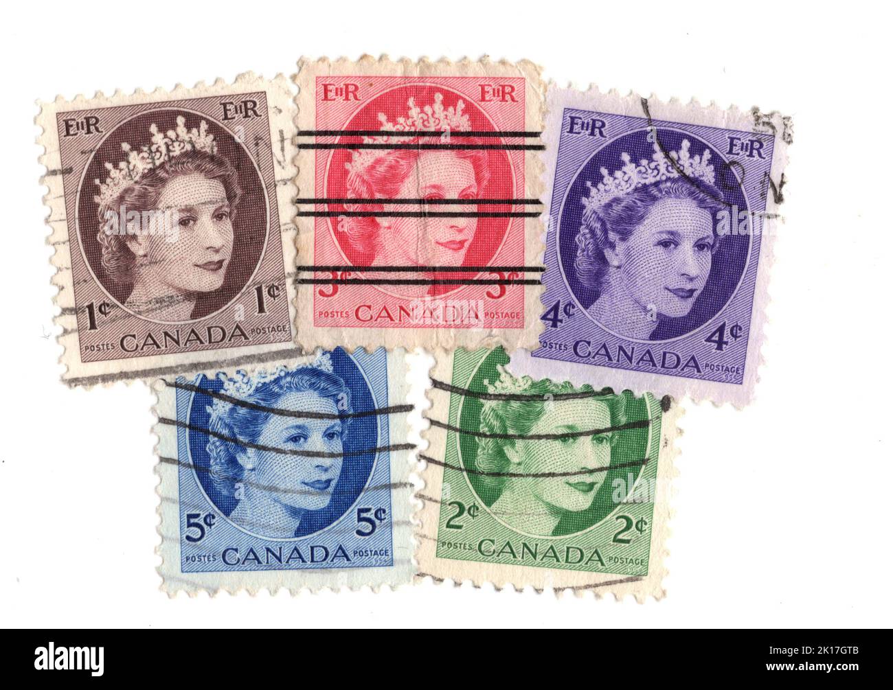 Queen elizabeth stamps hi-res stock photography and images - Alamy